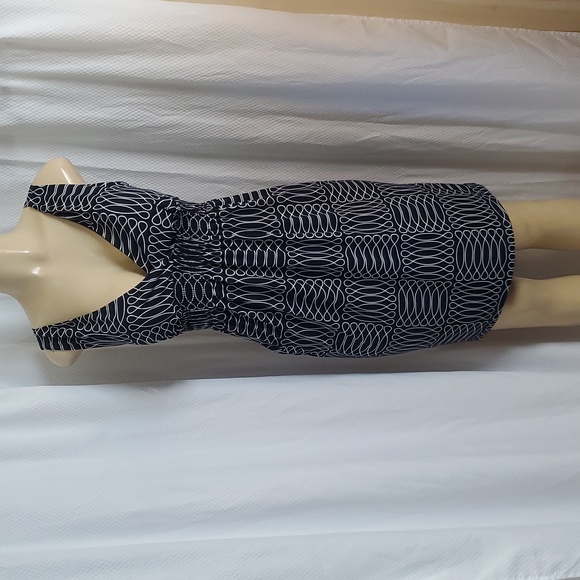 Enfocus Studio | Dresses | Enfocus Studio Sleeveless Navy White Dress ...